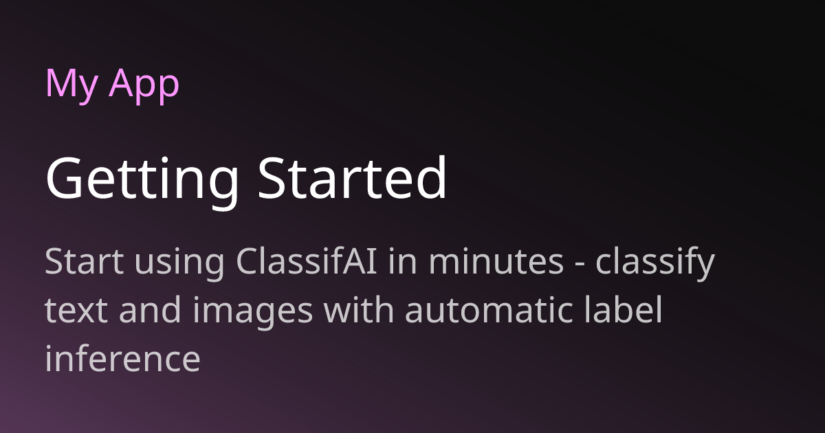 Getting Started | ClassifAI